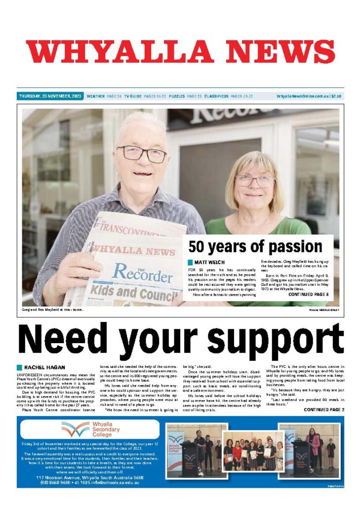 The Whyalla News - 23rd November 2023 | The Whyalla News