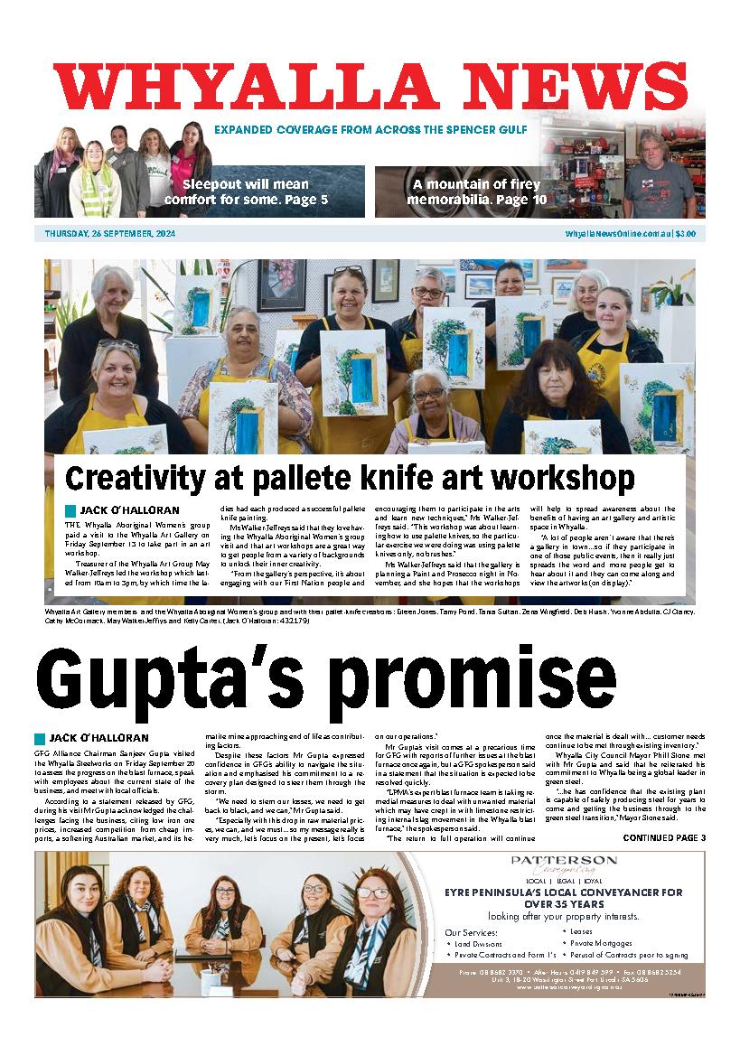 The Whyalla News - 26th September 2024 | The Whyalla News